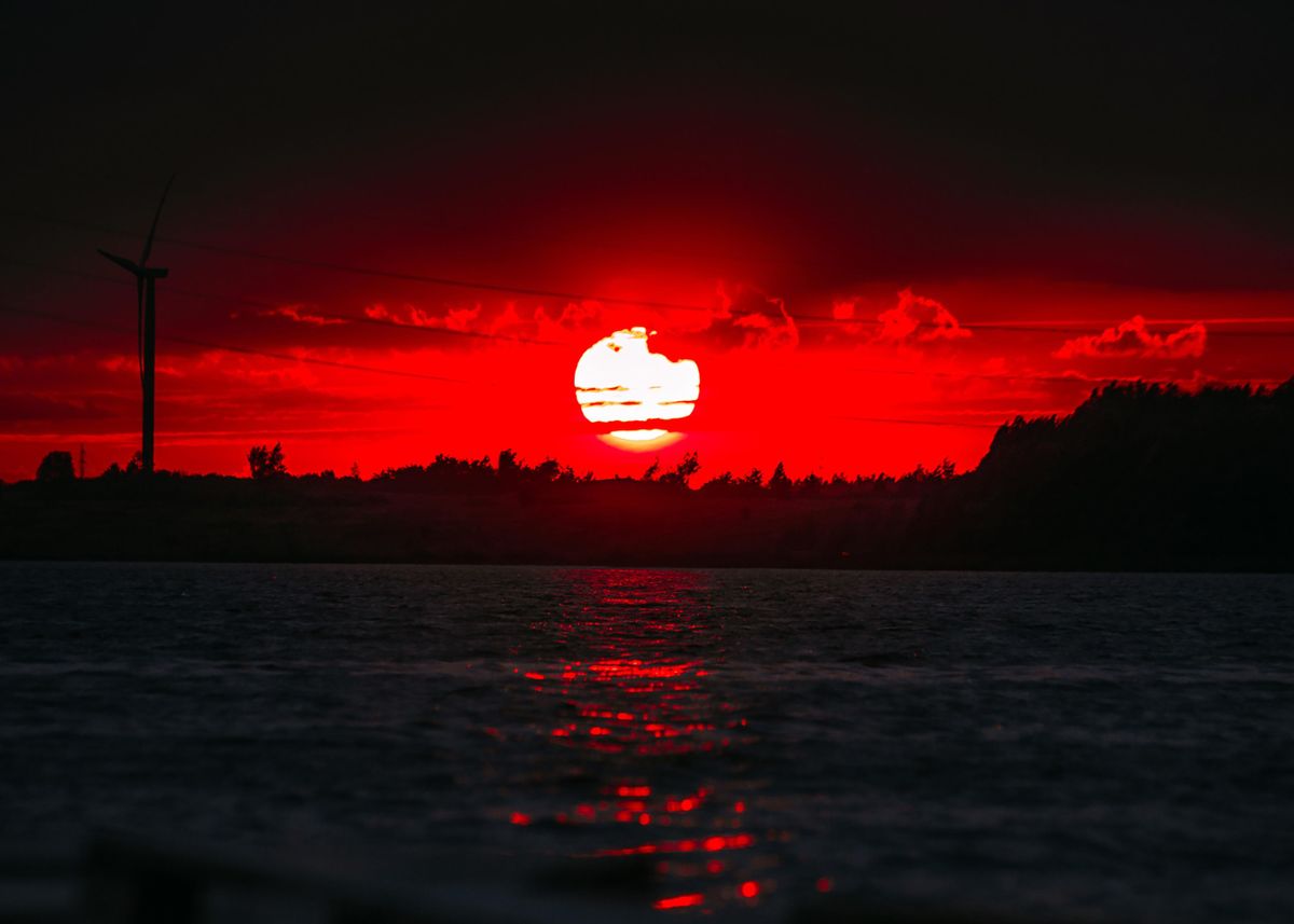 'lake sunset red' Poster by Travel Travel | Displate