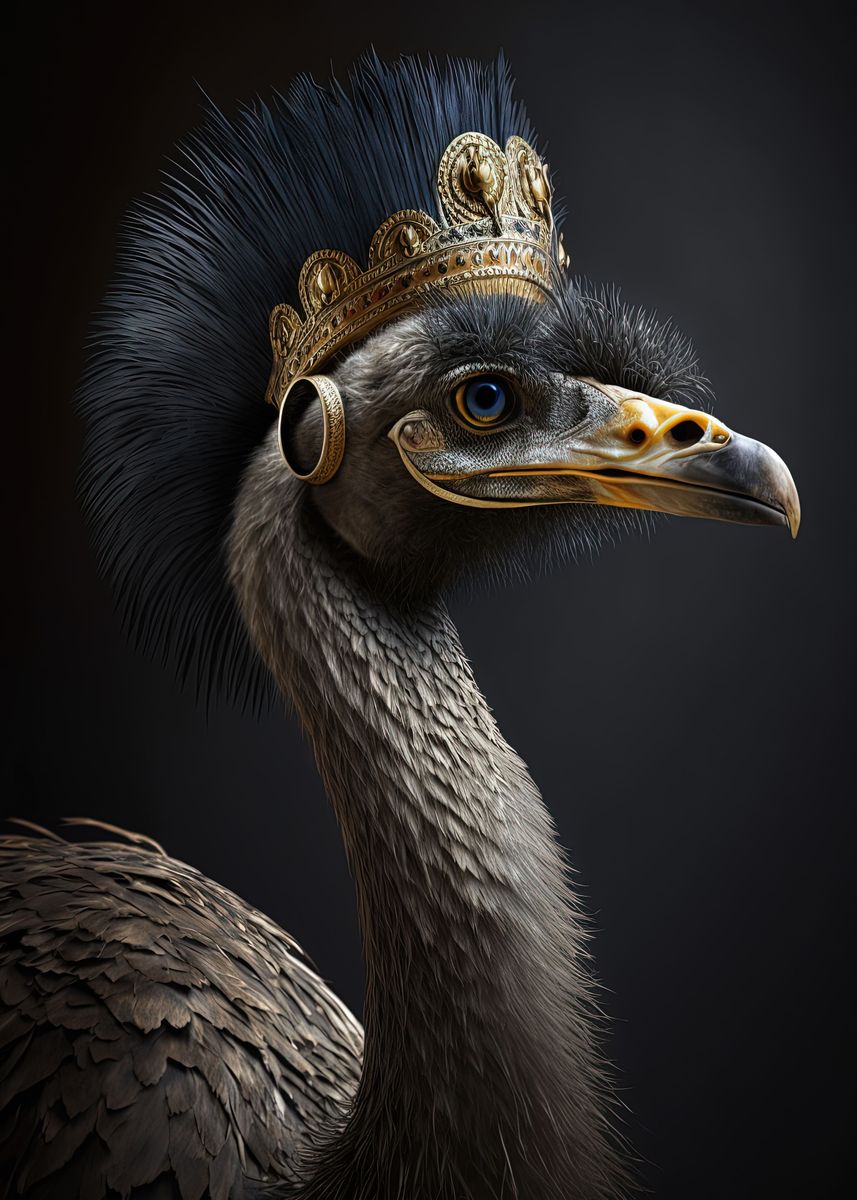 'King Ostrich' Poster, picture, metal print, paint by Zake Yonkou ...