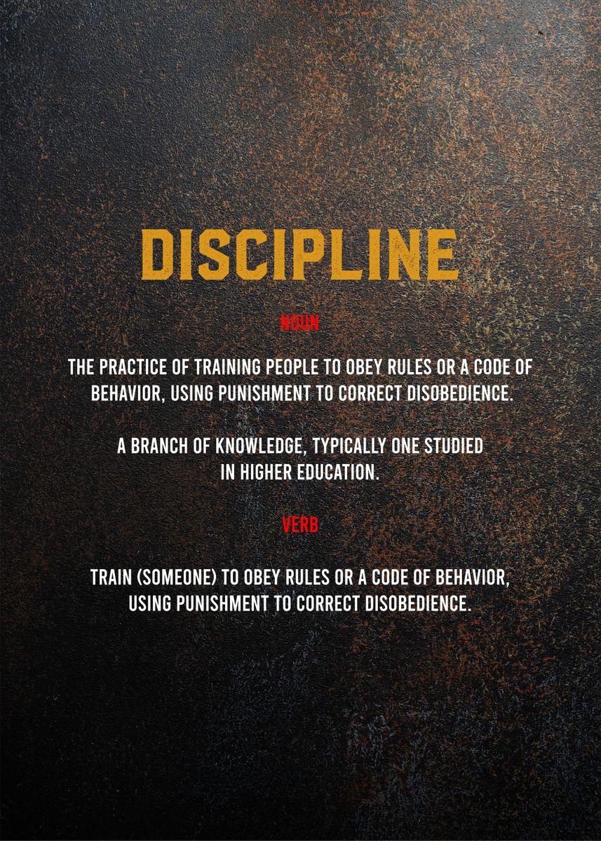 'discipline' Poster, picture, metal print, paint by Greatest of All ...