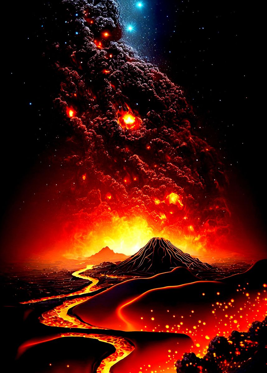 'Fantasy World' Poster, picture, metal print, paint by tina bear | Displate