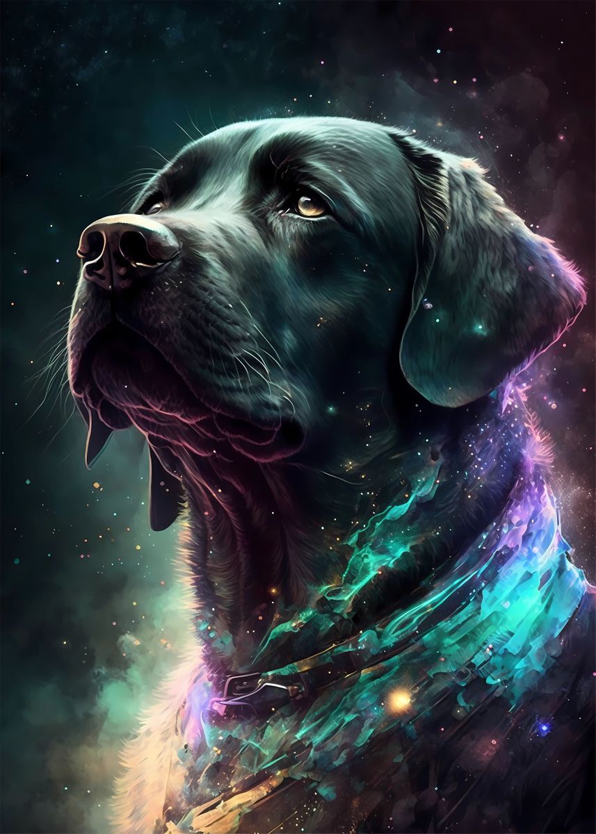 'Labrador Retriever Dog' Poster, picture, metal print, paint by Amalia Studio | Displate