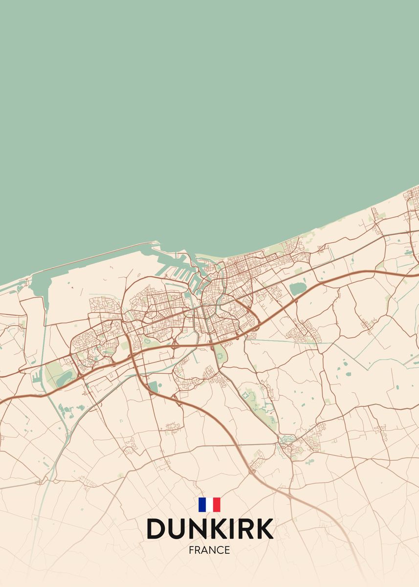 'Dunkirk FR' Poster, picture, metal print, paint by IMR Designs | Displate