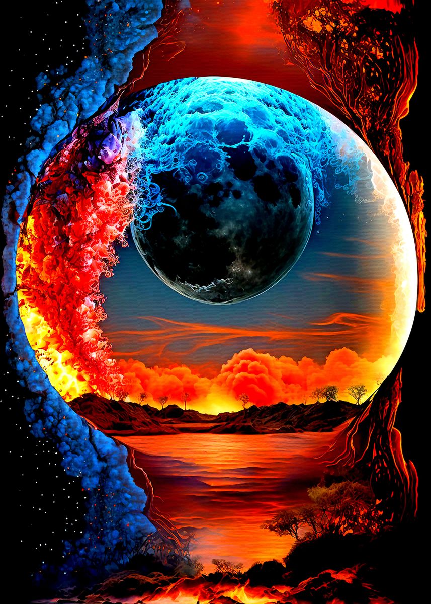 'Fantasy World' Poster, picture, metal print, paint by tina bear | Displate