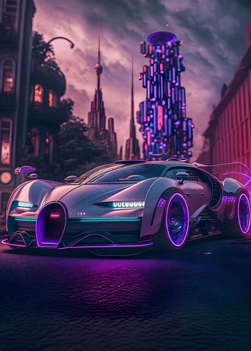 'Bugatti Centodieci' Poster by Elz art | Displate