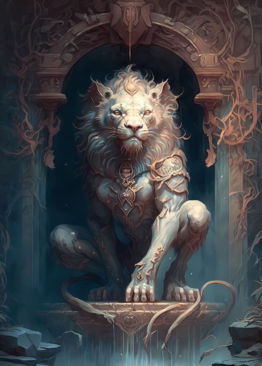 'Lion Magic powers' Poster, picture, metal print, paint by Parker World ...