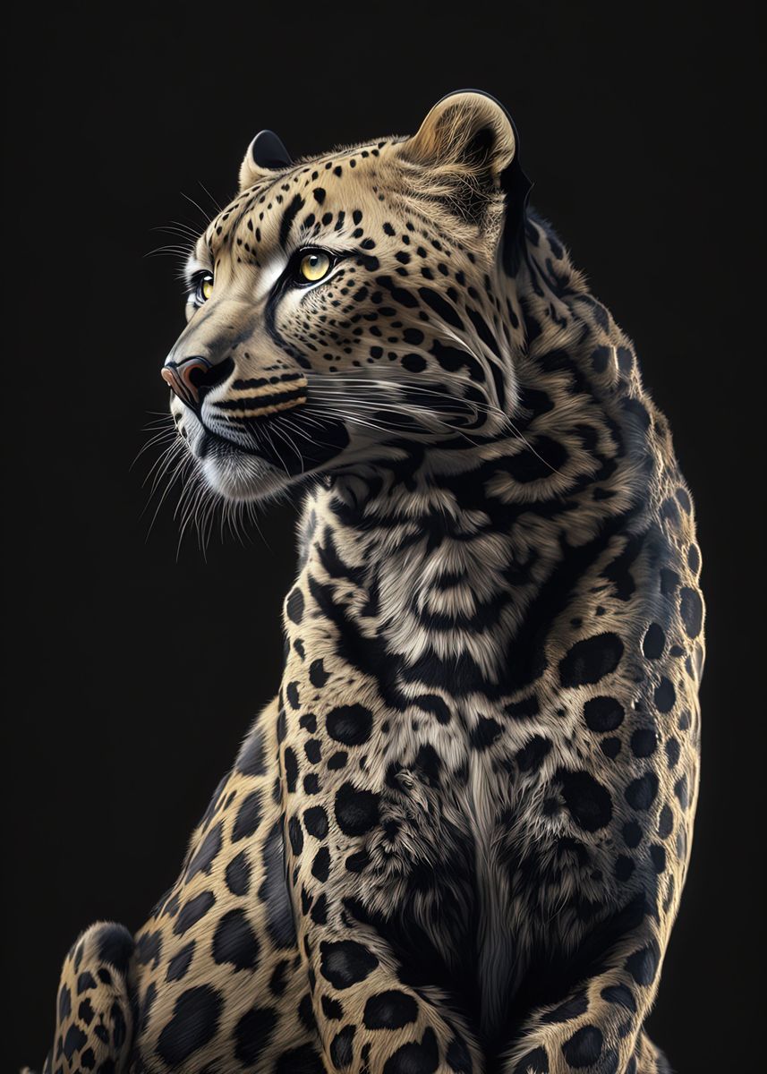 'King Cheetah' Poster, picture, metal print, paint by Zake Yonkou ...