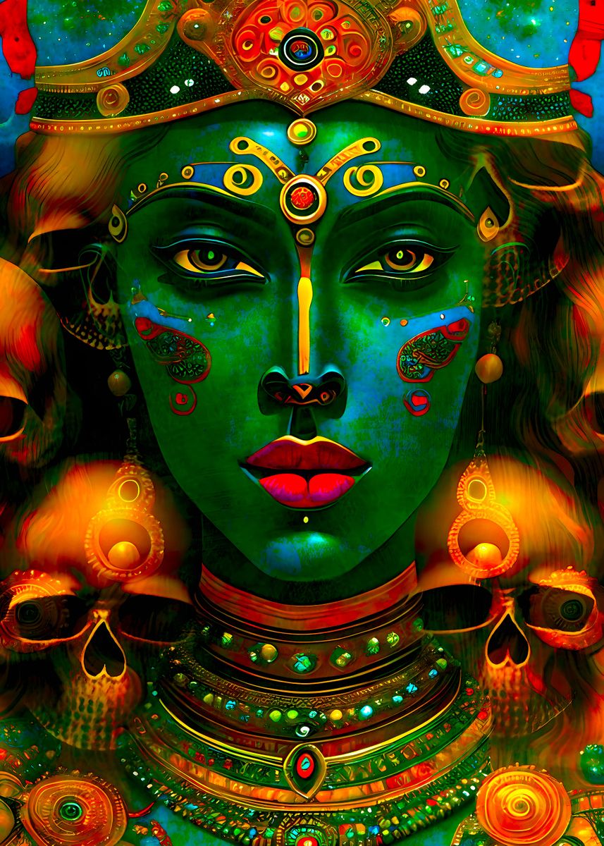 'Kali' Poster, picture, metal print, paint by Marek Czelejewski | Displate