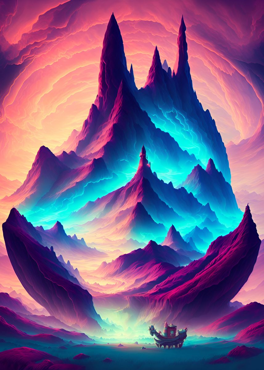 'Fantasy Land' Poster, picture, metal print, paint by Artlicious | Displate