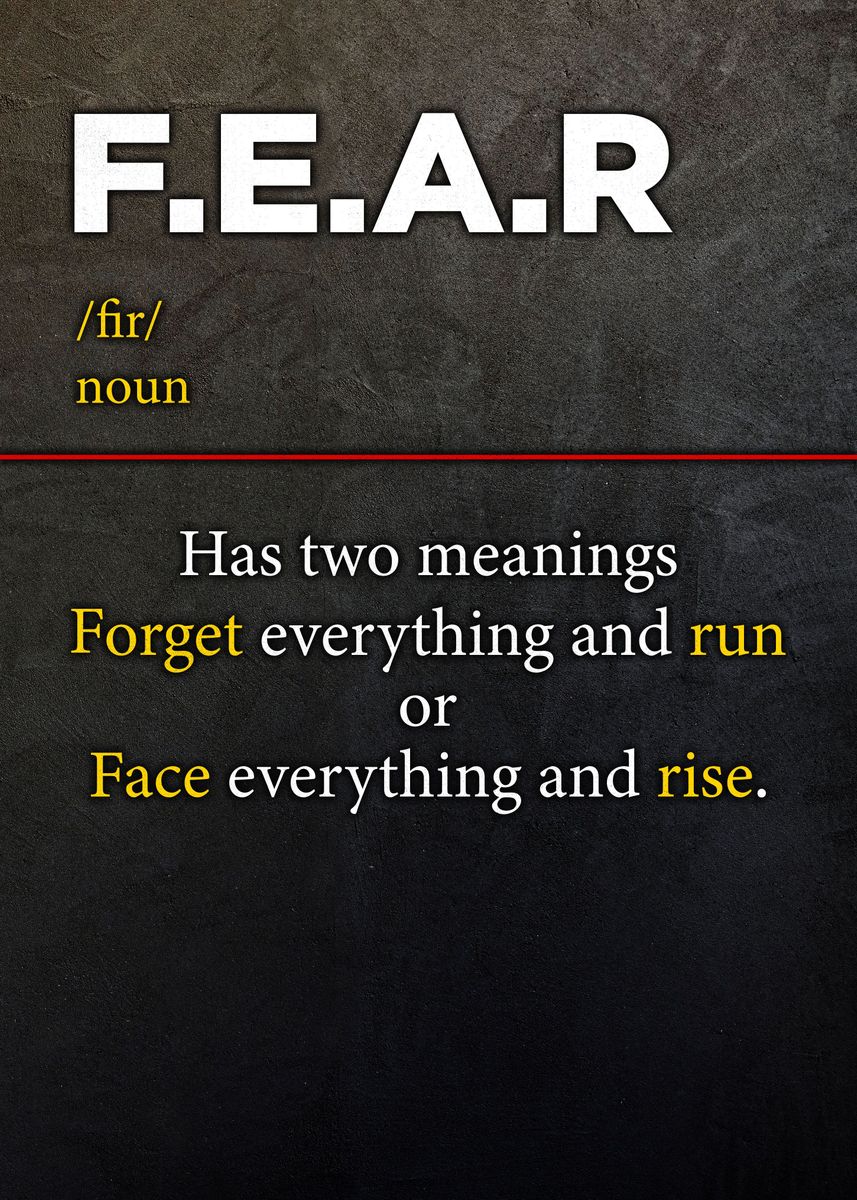 'Motivational Fear' Poster, picture, metal print, paint by HOLOSOMNIA ...