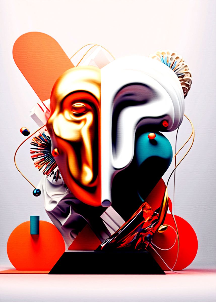 'Abstract Face' Poster, picture, metal print, paint by dnland thane ...