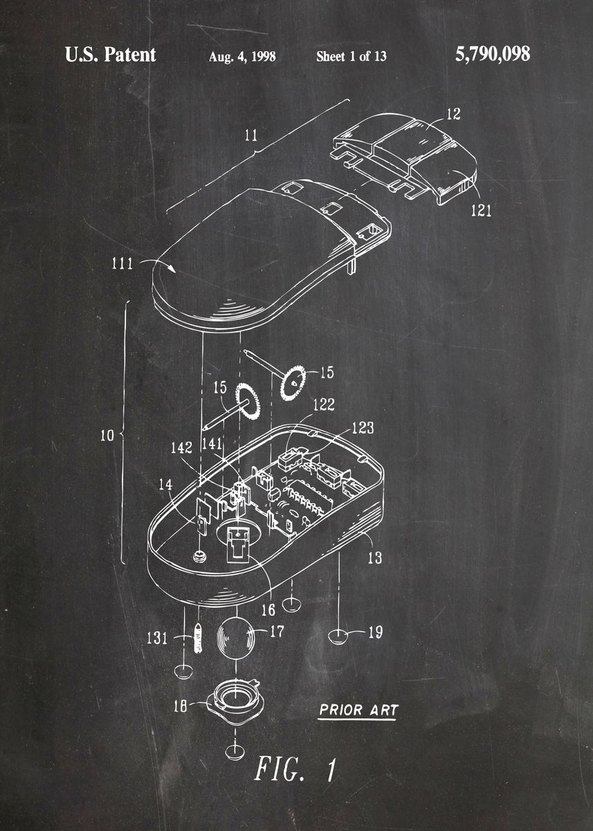 'PC mouse 1998' Poster, picture, metal print, paint by Designersen ...