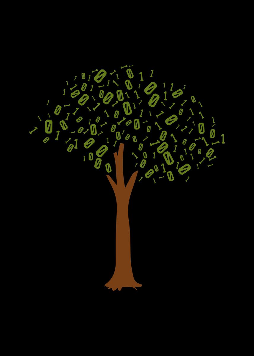 'Binary Tree Coder' Poster, picture, metal print, paint by Sebastian ...