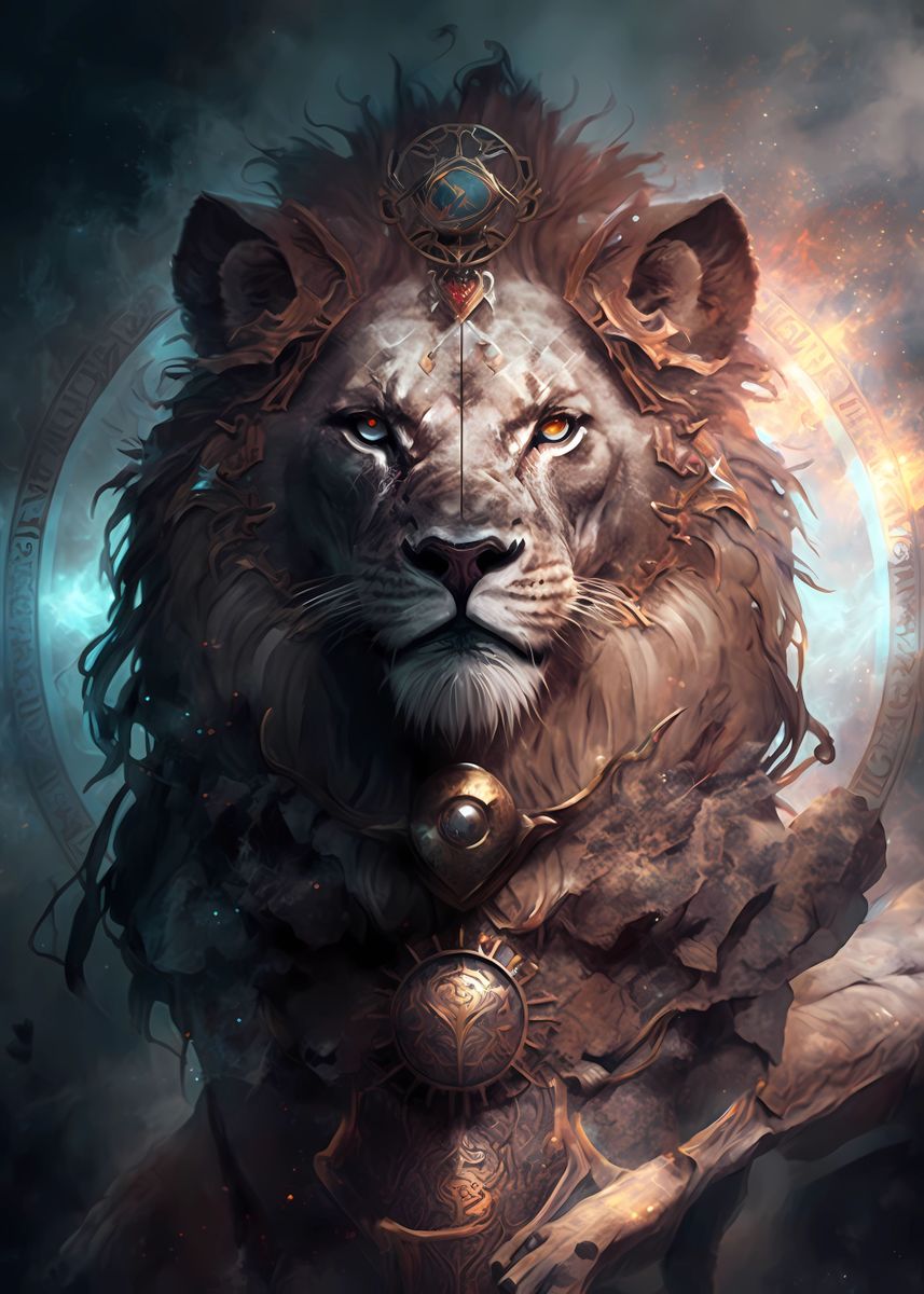 'Super Lion ' Poster, picture, metal print, paint by Keeling Creative ...