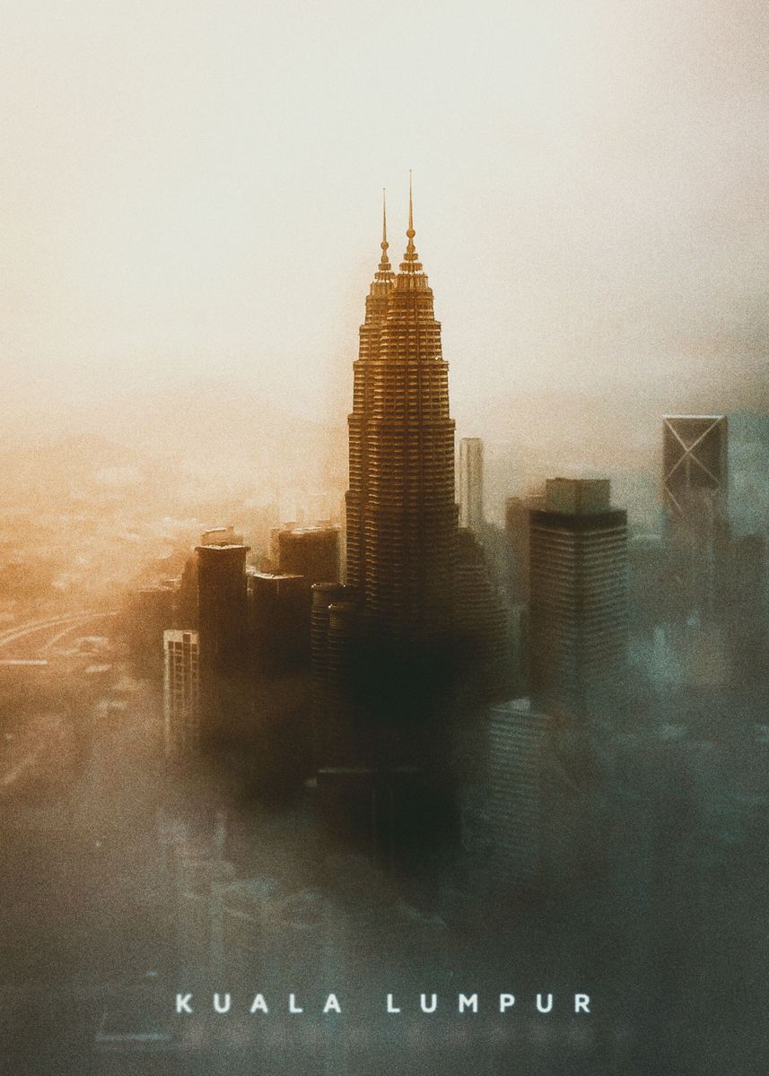 'Kuala Lumpur' Poster, picture, metal print, paint by Visitify | Displate