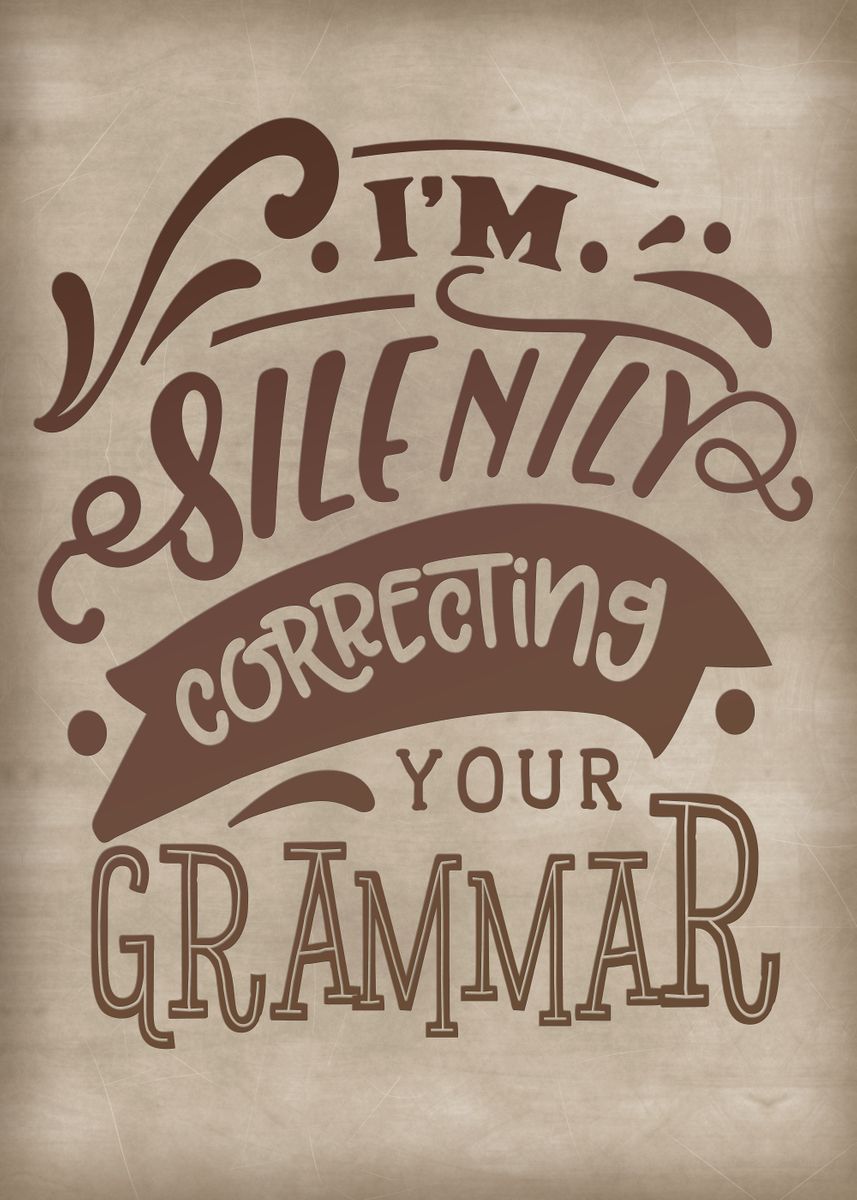 'Funny Grammar jokes' Poster by XandYart | Displate