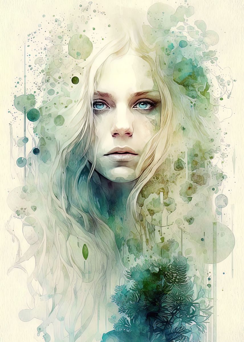 'Jade' Poster, picture, metal print, paint by Michael Strevens | Displate