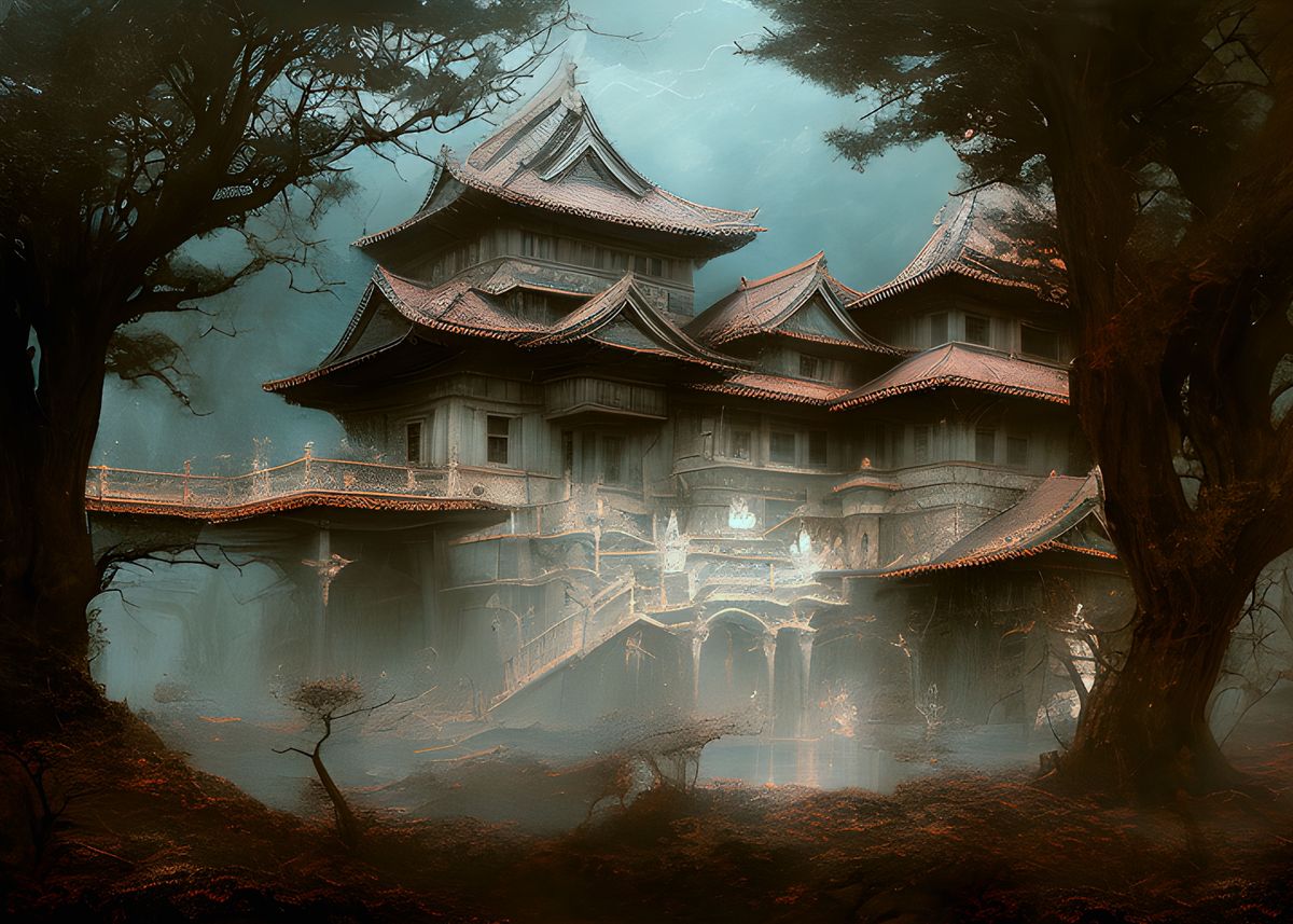 'Enchanted japanese palace' Poster by anettastar | Displate