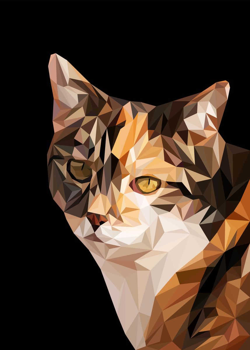 'Cat' Poster, picture, metal print, paint by Poster Collections | Displate