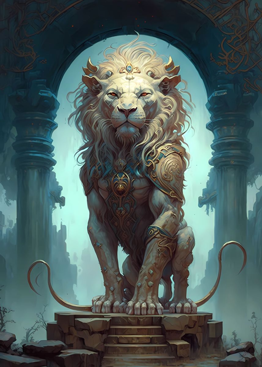 'Lion Enchantment spells' Poster, picture, metal print, paint by Parker ...