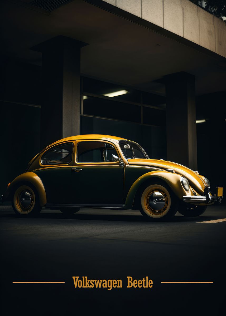 'Volkswagen Beetle' Poster, picture, metal print, paint by Anxhela Sufa ...