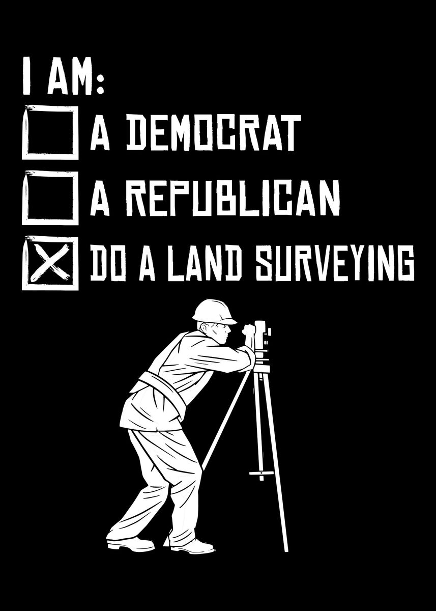 'Surveyor Surveying' Poster, picture, metal print, paint by ...