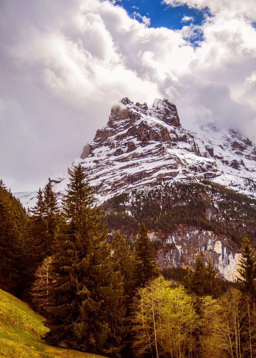 'SNOW MOUNTAIN ' Poster, picture, metal print, paint by LuckStory ...