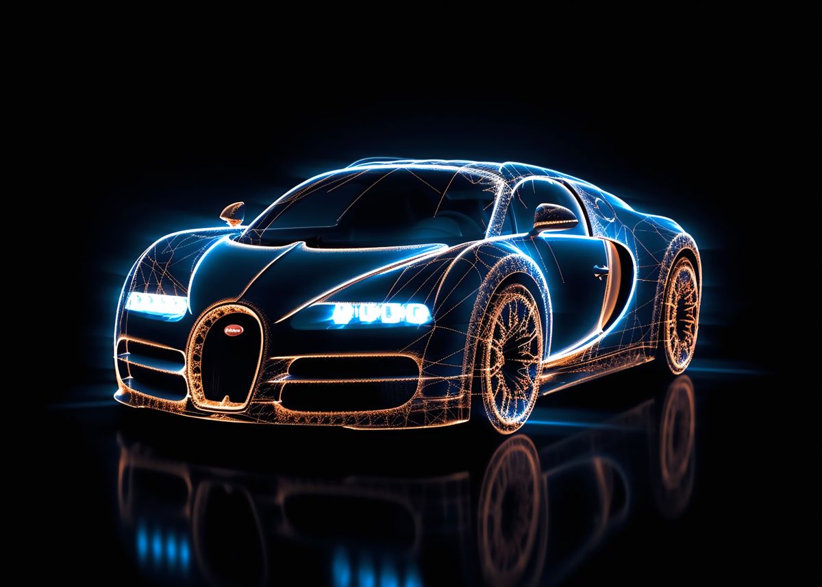 'Bugatti' Poster by PictureArtFantasy | Displate