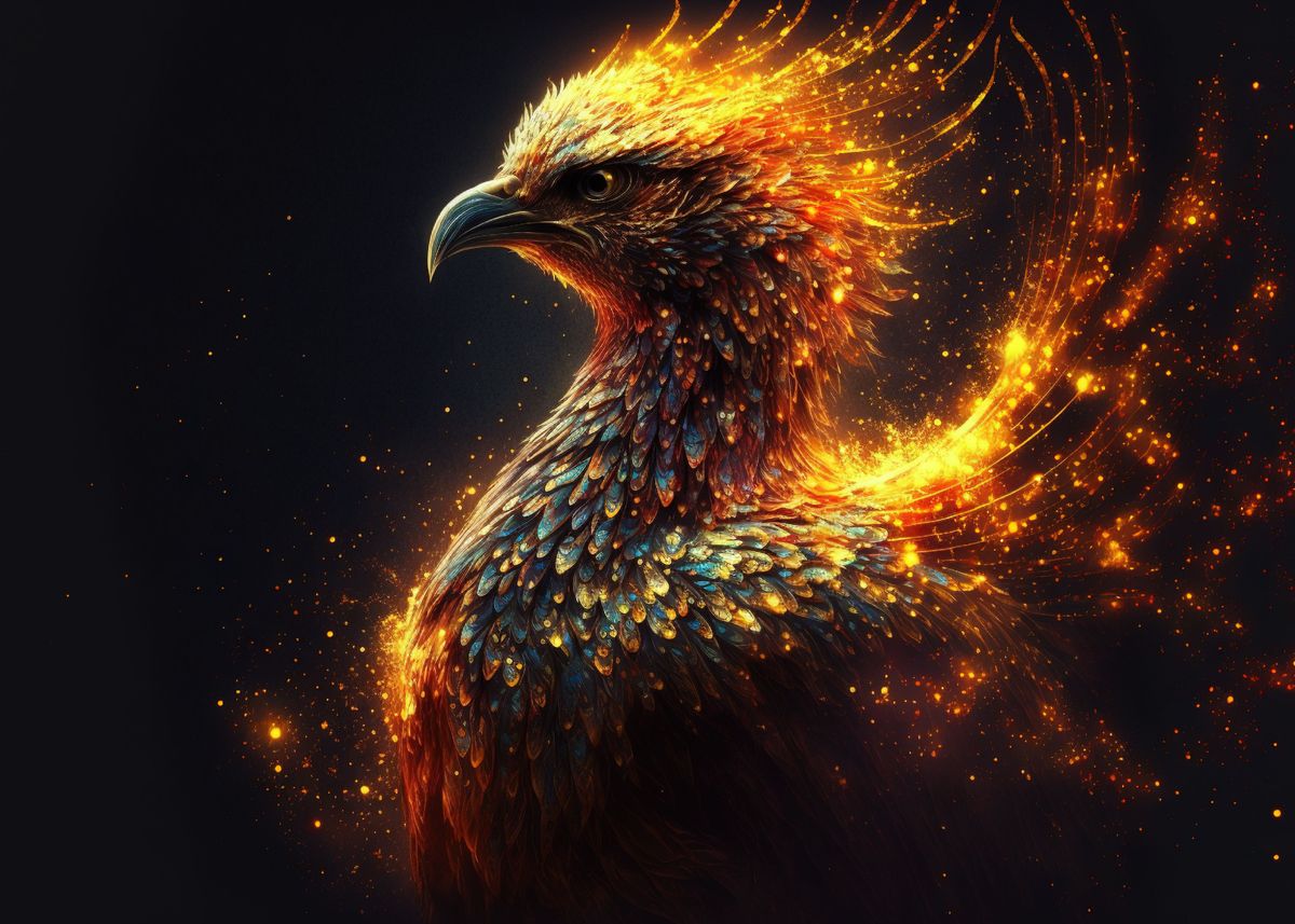 'Phoenix Bird ' Poster by Bailey DHeath | Displate