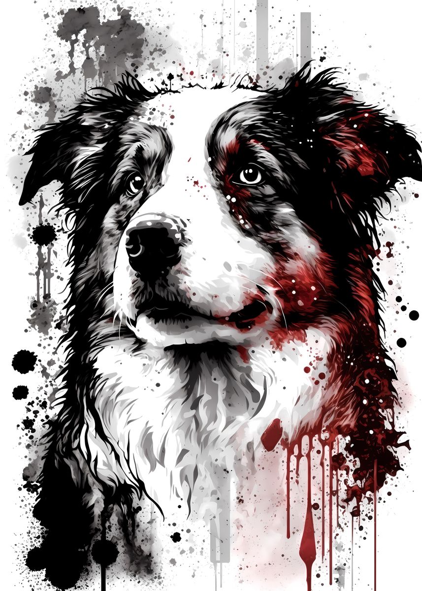 'Australian Shepherd' Poster, picture, metal print, paint by ...