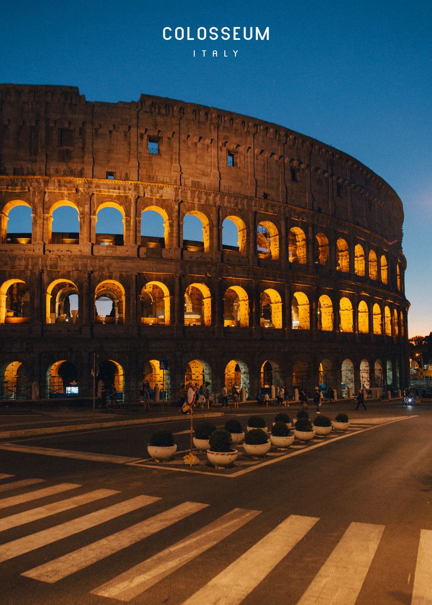 'Colosseum ' Poster, picture, metal print, paint by Famous City | Displate