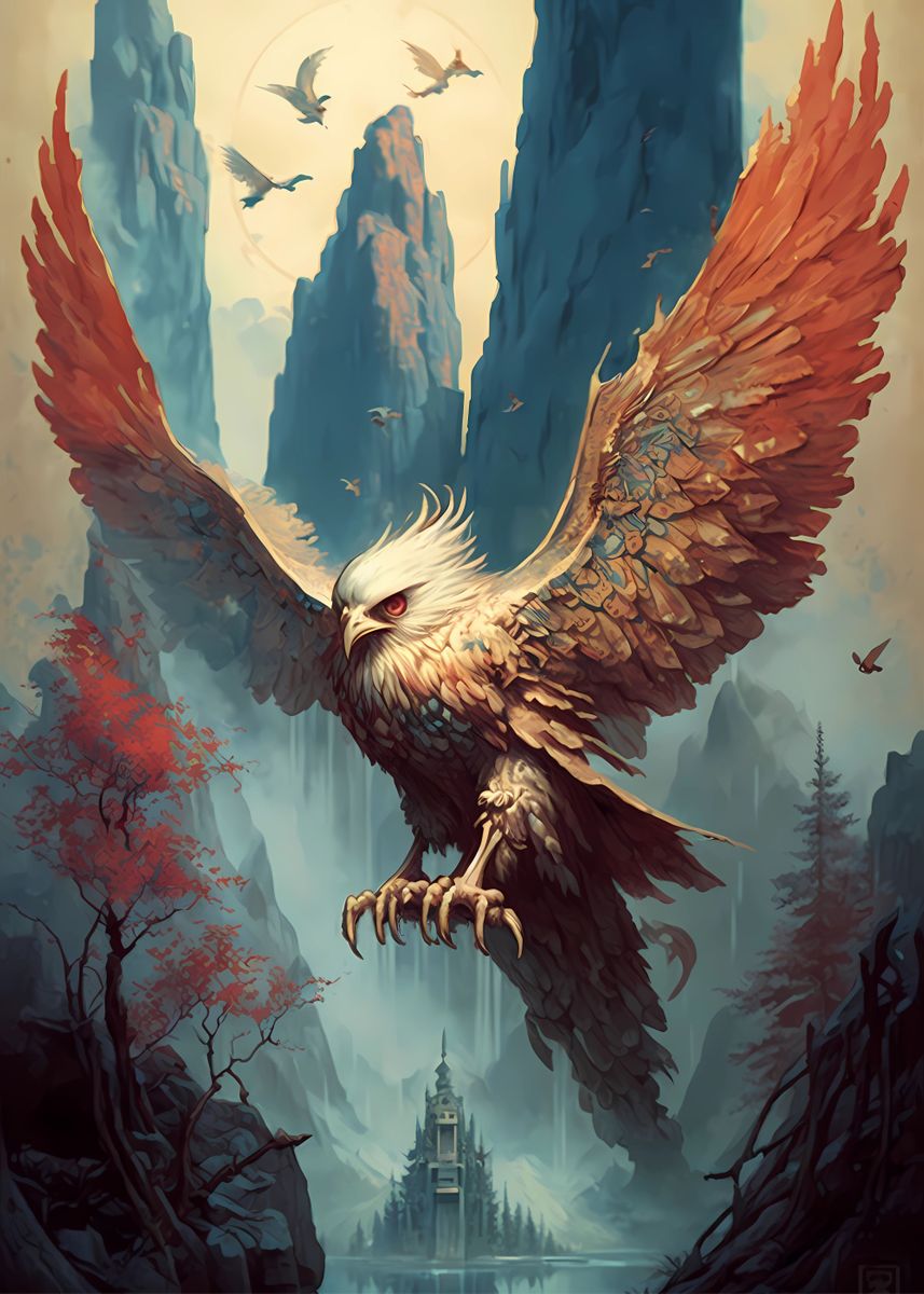 'Eagle Mythical realm' Poster, picture, metal print, paint by Parker ...