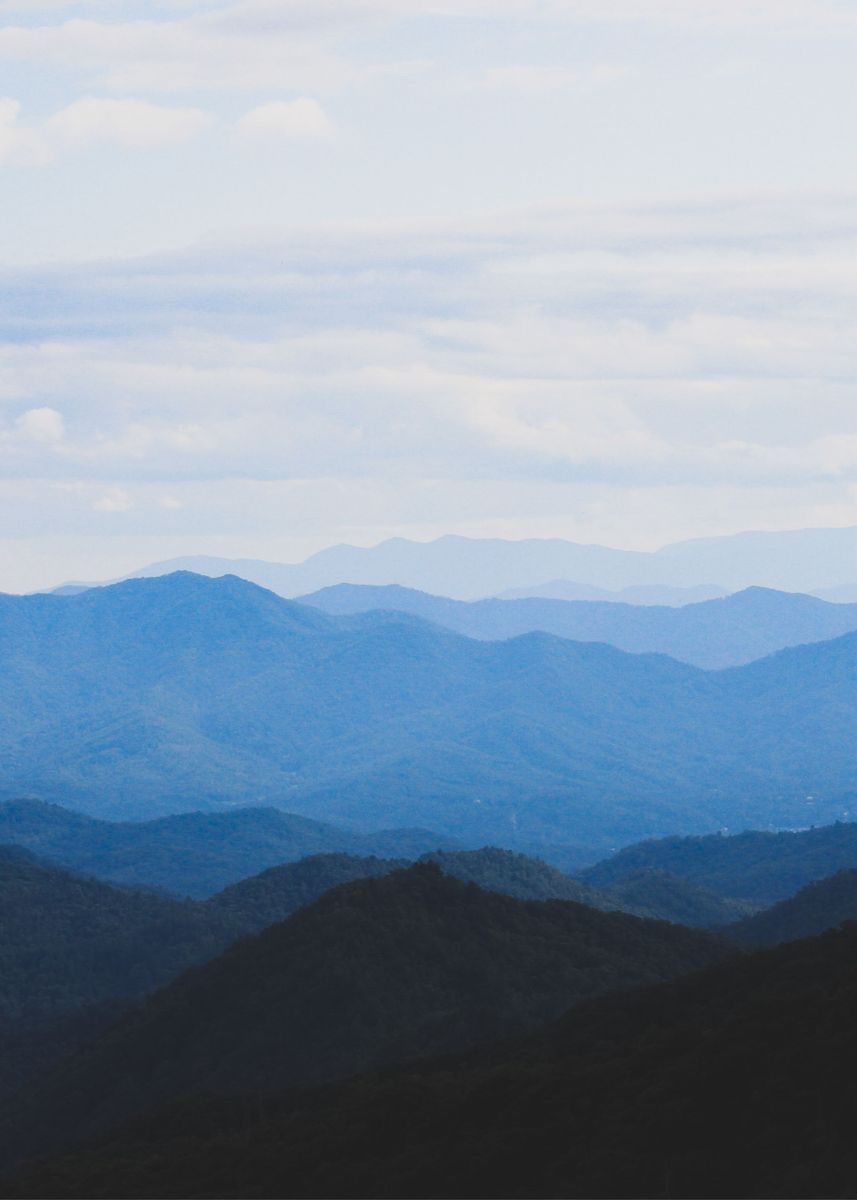 'Blue Mountain' Poster, picture, metal print, paint by Jesica Hell ...