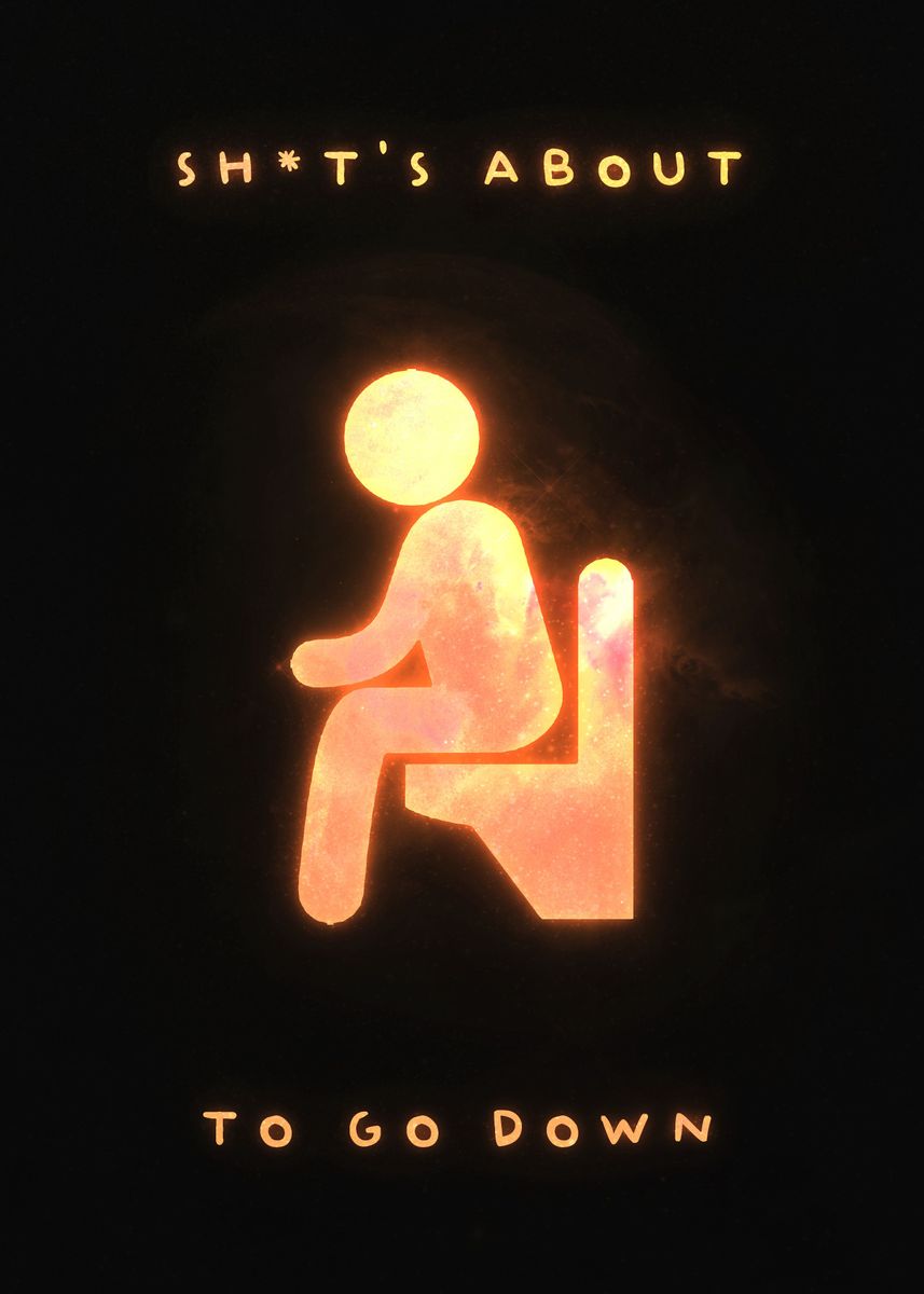 'Shit goes down' Poster, picture, metal print, paint by cypher the ...