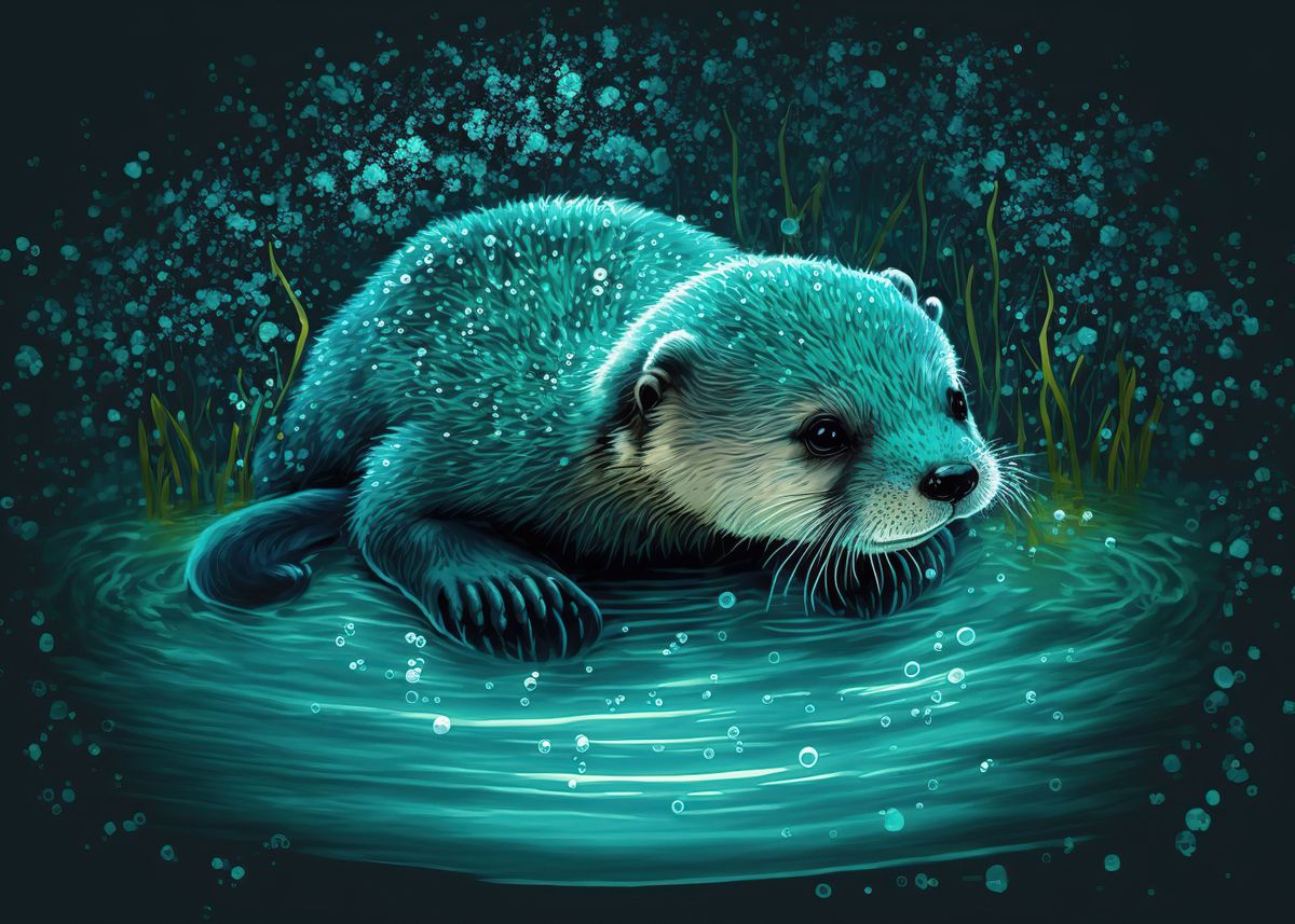 'Otter neon' Poster by paxtonronalda | Displate