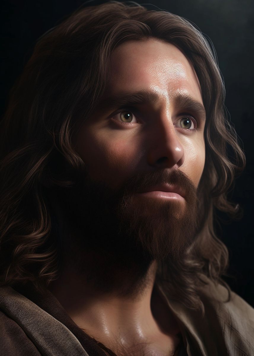 'Jesus Christ Portrait 6' Poster, picture, metal print, paint by ...