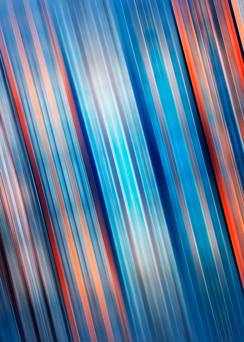 'Red And Blue' Poster, picture, metal print, paint by Mango Art | Displate