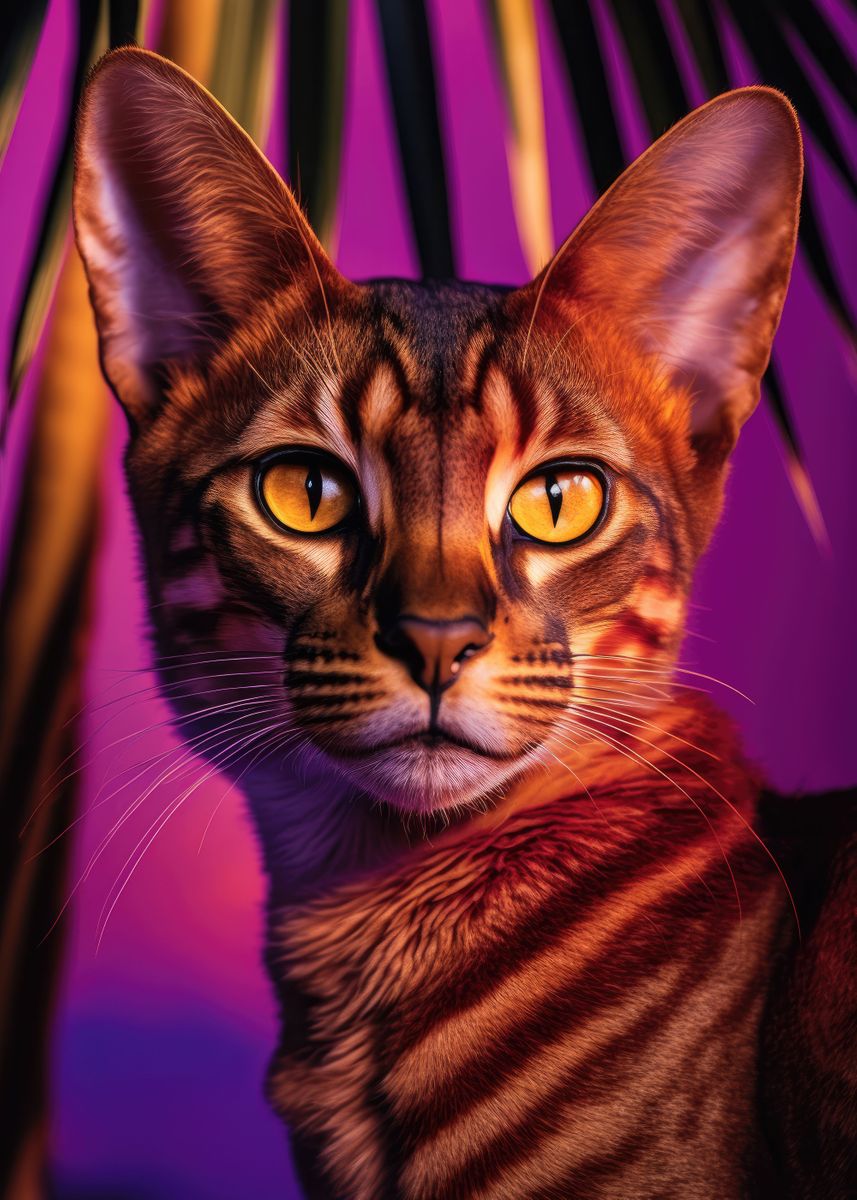 'Abyssinian Cat' Poster, picture, metal print, paint by Michael Mattler ...