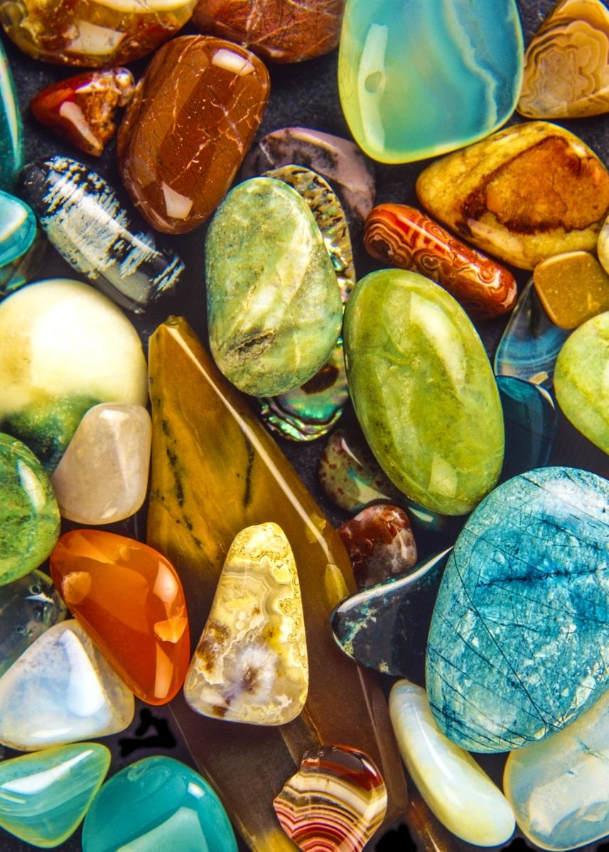 'Gem stones' Poster, picture, metal print, paint by Bruce Stanfield ...