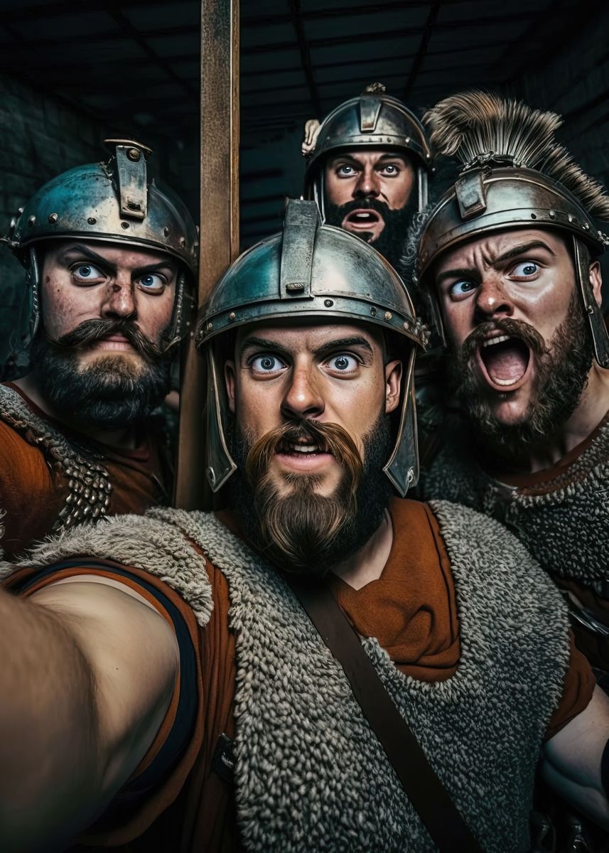 'Roman Soldiers Selfie' Poster, picture, metal print, paint by ...