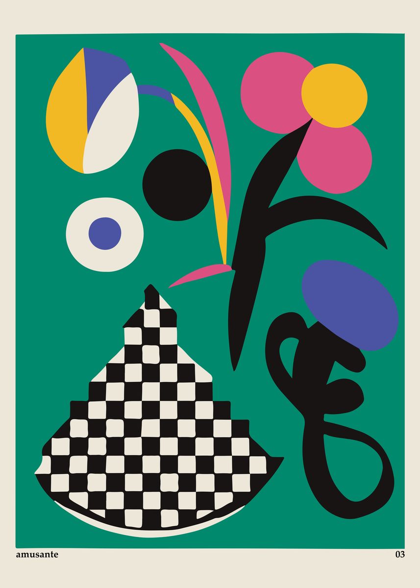 'Paper Shapes Collage' Poster, picture, metal print, paint by ...