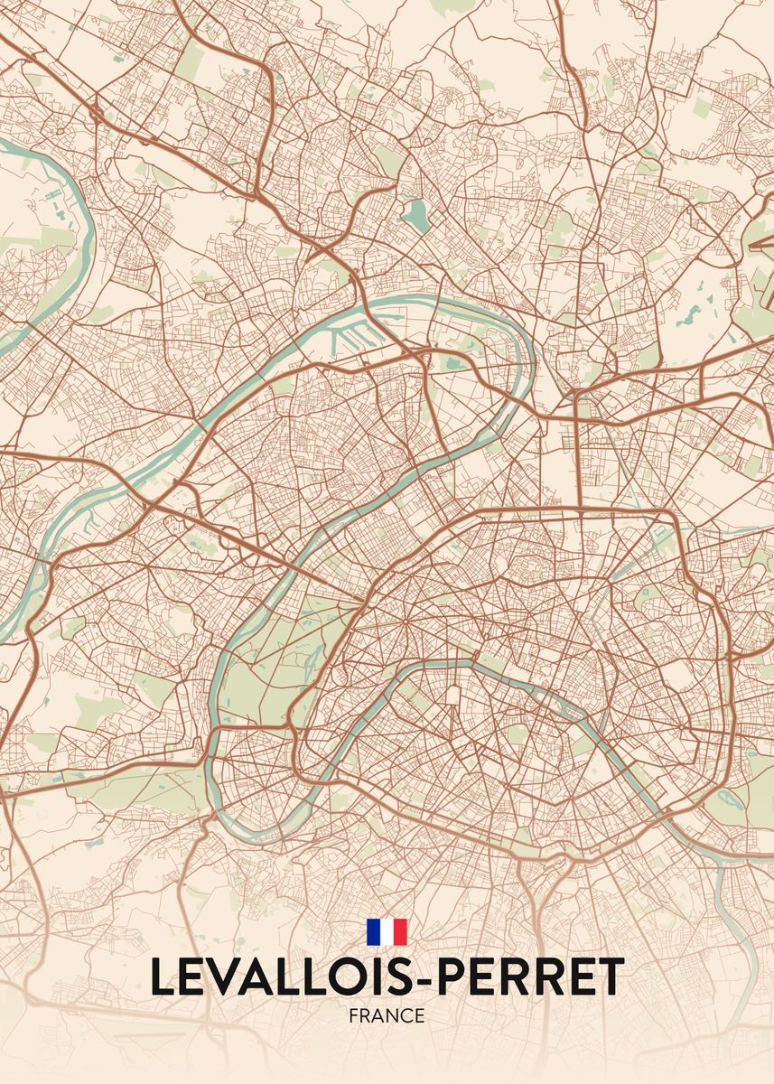 'Levallois Perret FR' Poster by IMR Designs | Displate