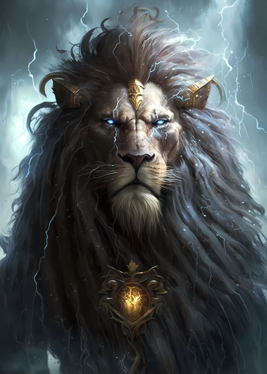 'Lion Fairy godmother' Poster, picture, metal print, paint by Keeling ...