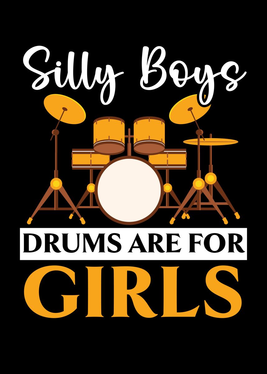 'Drummer Musical Instrument' Poster, picture, metal print, paint by NAO ...