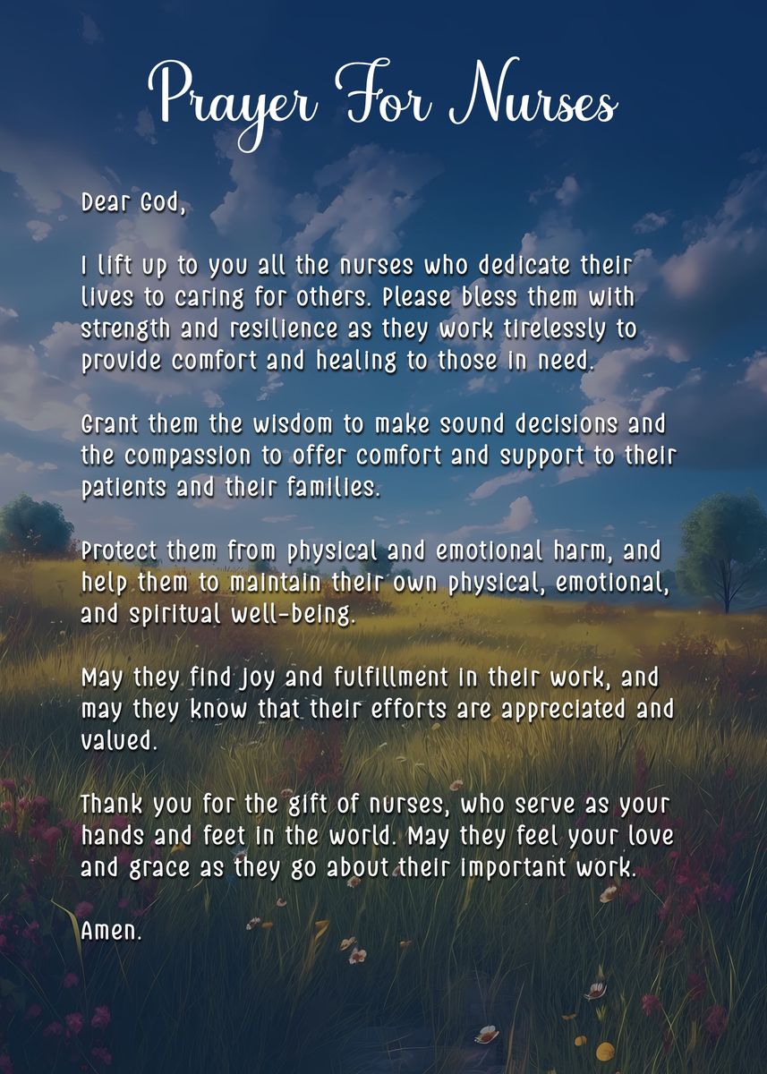 'Prayer Nurses Frontliners' Poster, picture, metal print, paint by ...