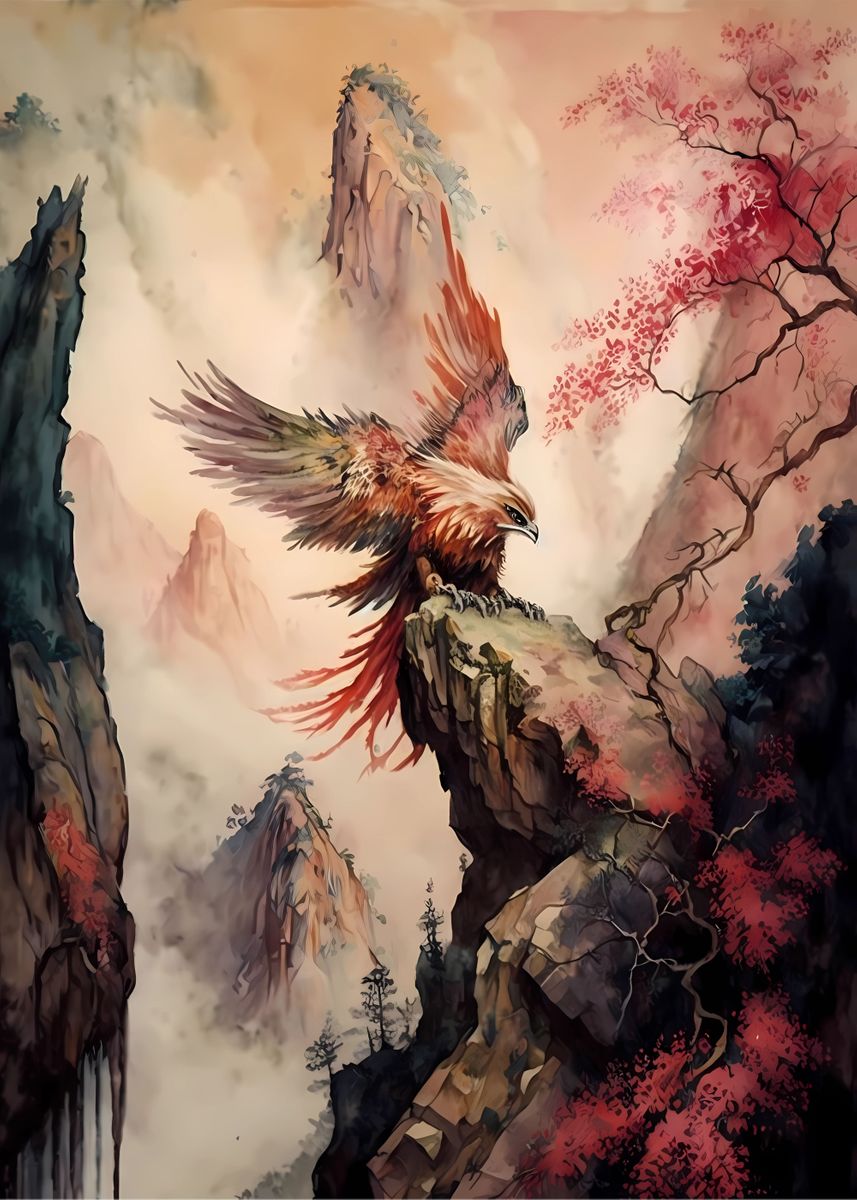 'Phoenix Fantasia' Poster, picture, metal print, paint by Parker World ...