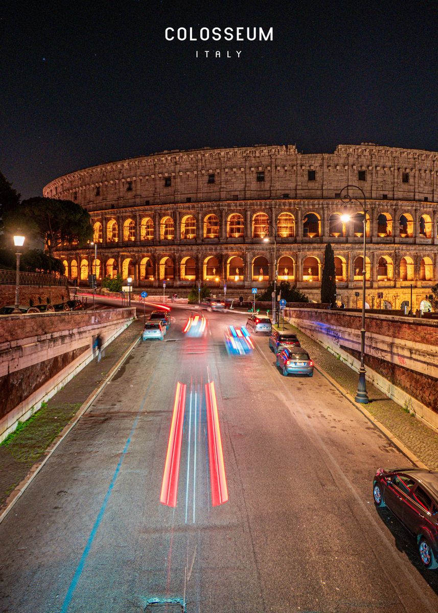 'Colosseum ' Poster, picture, metal print, paint by Famous City | Displate
