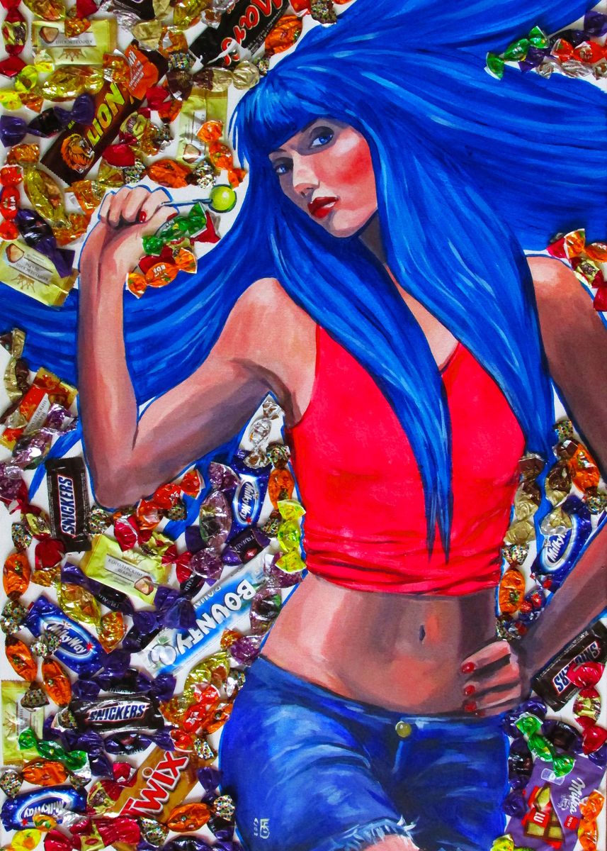 'Candy life' Poster, picture, metal print, paint by Kateryna Bortsova ...