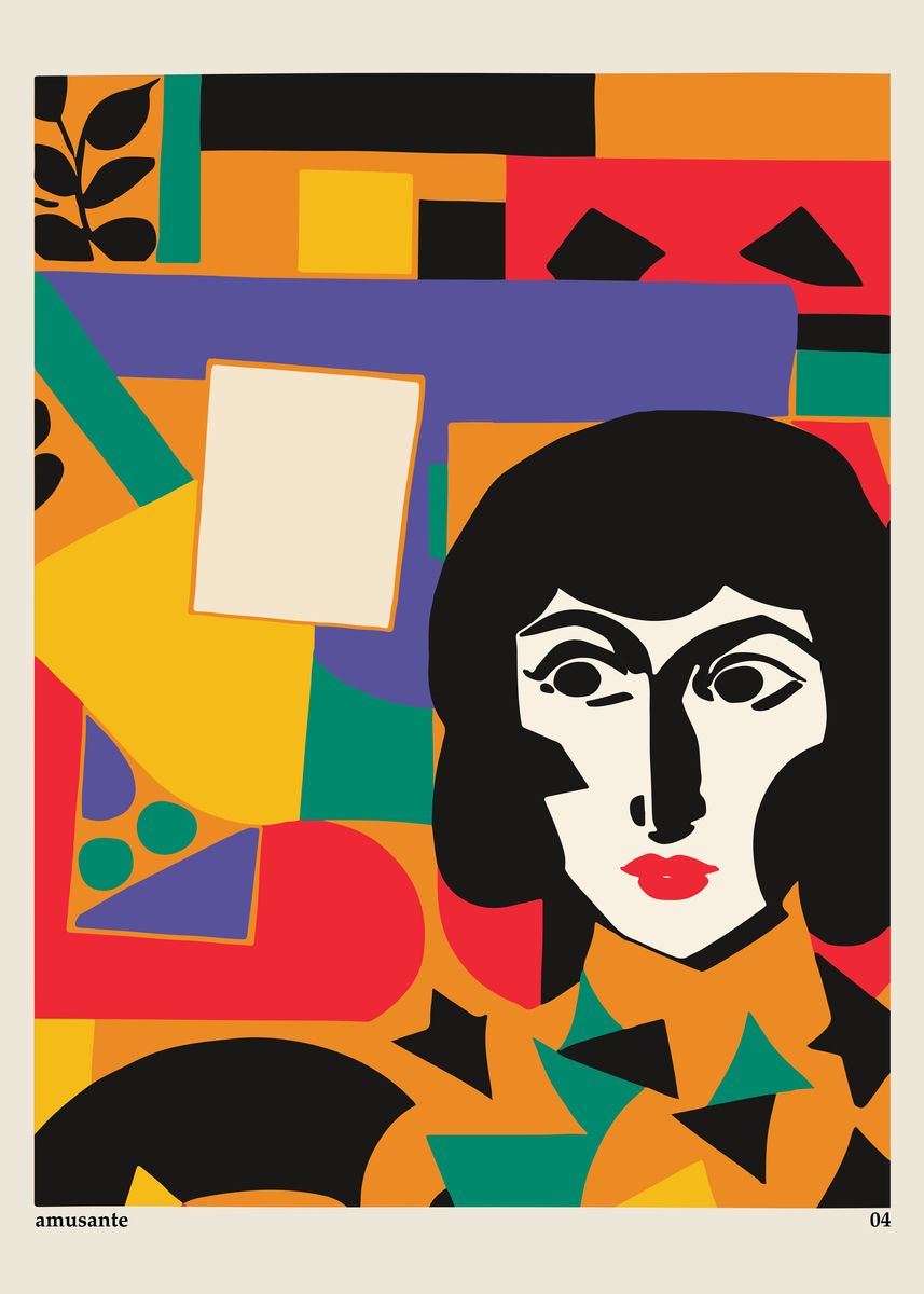 'French Woman Collage Art' Poster, picture, metal print, paint by ...