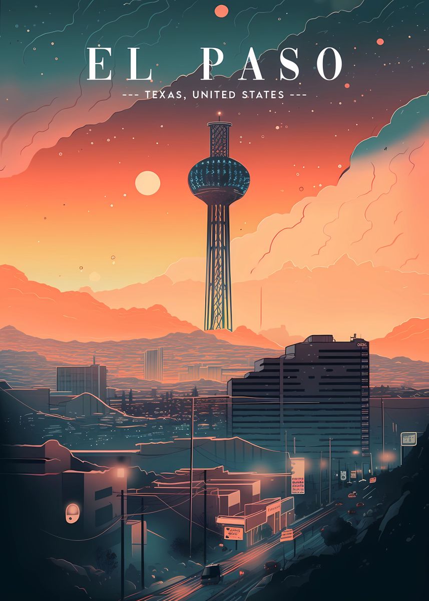 'El Paso' Poster, picture, metal print, paint by Baron Style | Displate