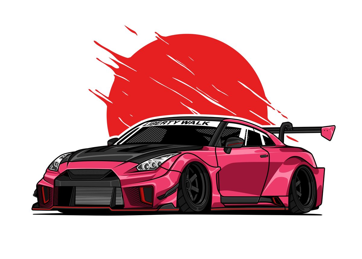 'Nissan GTR R35' Poster by Heru Kurniawan | Displate